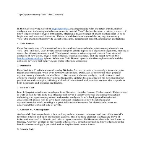 Top Cryptocurrency YouTube Channels.docx