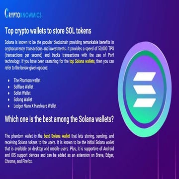 Top crypto wallets to store SOL tokens.pptx