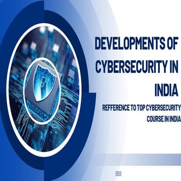 Introduction to the Top Cybersecurity Course in India | PPT