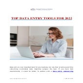 Top Data Entry Tools for 2022 | PDF