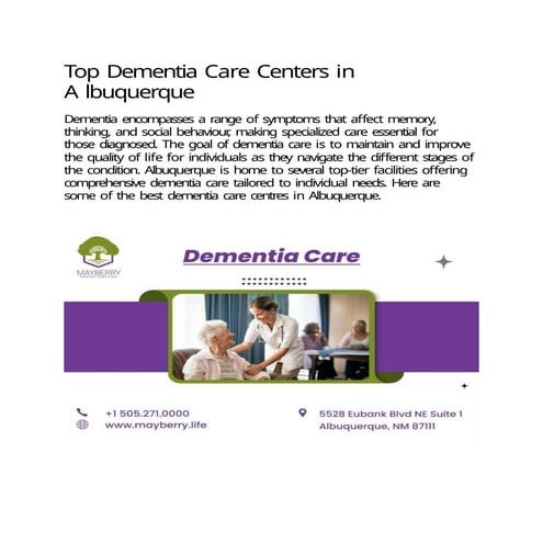 Memory Care 101 | PPTX