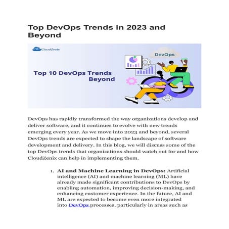 Top Devops Trends In 2023 And Beyond Pdf