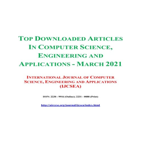 Top Downloaded Articles - International Journal of Computer Science ...