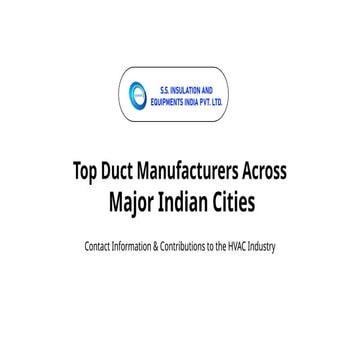Top Duct Manufacturers Across Major Indian Cities & Contact Info | PPTX