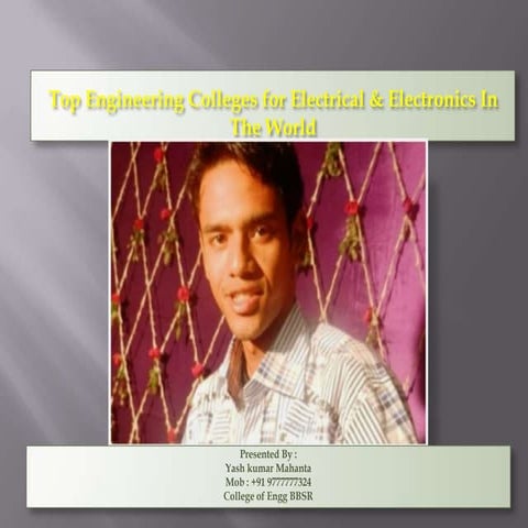 Top engineering colleges for electrical & electronics In The World ...