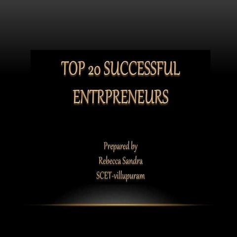first generation entrepreneurs in india | PPTX