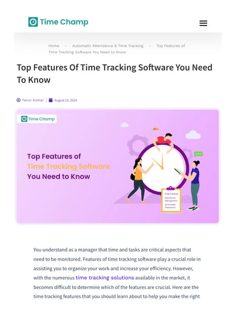 Task Tracker: Simplify Attendance Management System | PPTX