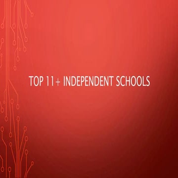 Top five 11+ independent schools | PPTX