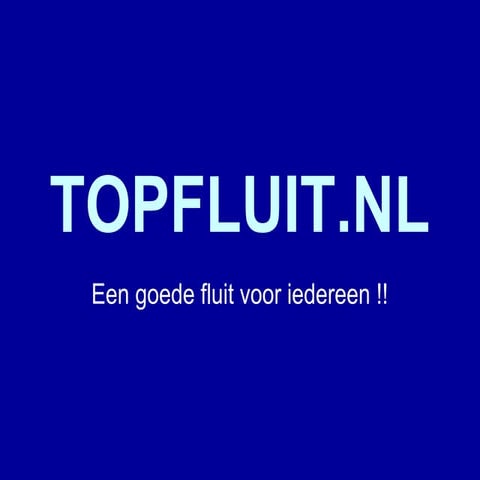 Topfluit - Een goede fluit voor iedereen! | PPT