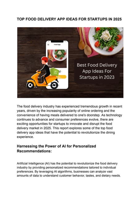 The Impact of Technology on Food Delivery Services.pdf | Food Industry ...