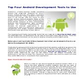 Top four android development tools to use