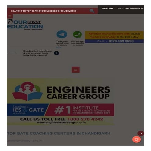 Best GATE Coaching in Chandigarh | PPTX