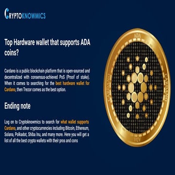 Top hardware wallet to store Cardano.pdf