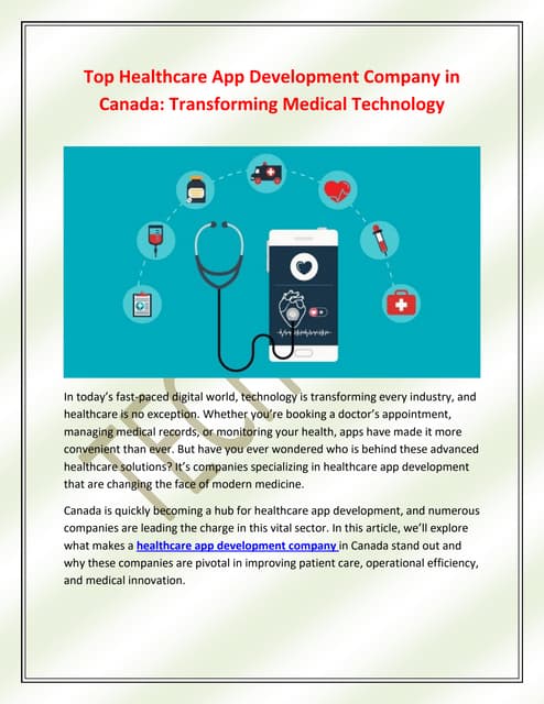 Major Features of Healthcare App Development | PPT