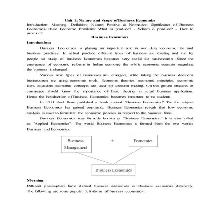 Business economics | PPTX