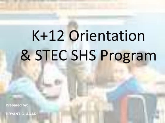K to 12 Curriculum Overview Presentation | PPTX | Primary Education | Education