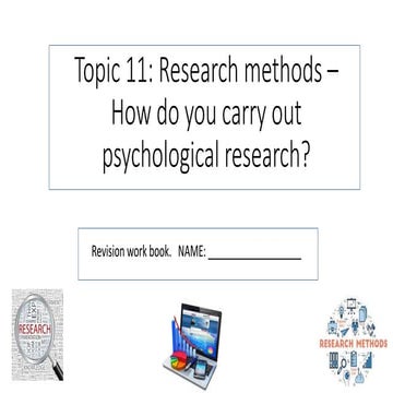 Topic 11 Research methods - How do you carry out psychological research ...