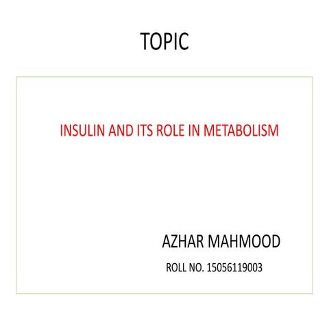 insulin | PPT