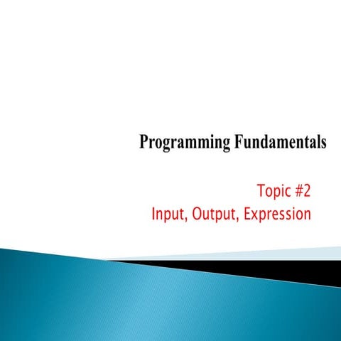 Topic 2 Expression Variable Assignment Statement Pdf
