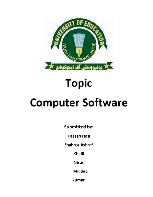 Computer Software & its Types | PPT