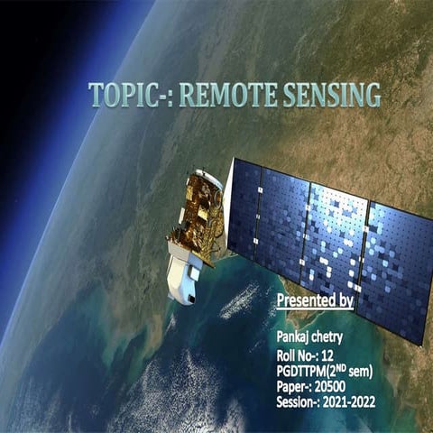 Remote sensing | PPT