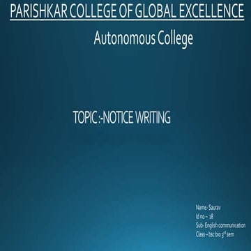 Notice writing | PPTX