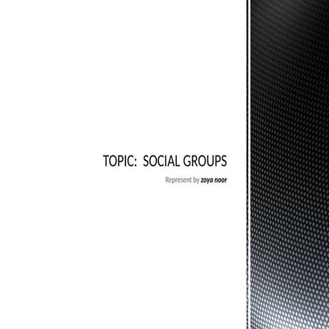 Social Groups . Full presentation on topic | PPTX