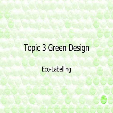 Topic 3 Eco Labelling | PPS
