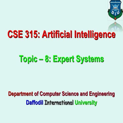 Expert Systems Slides for Artificial Intelligence.pptx