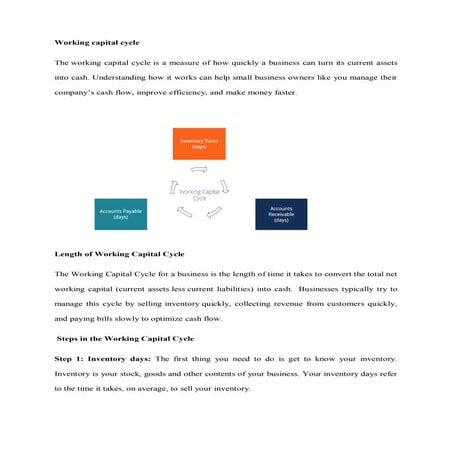 Topic 6 working capital cycle | PDF