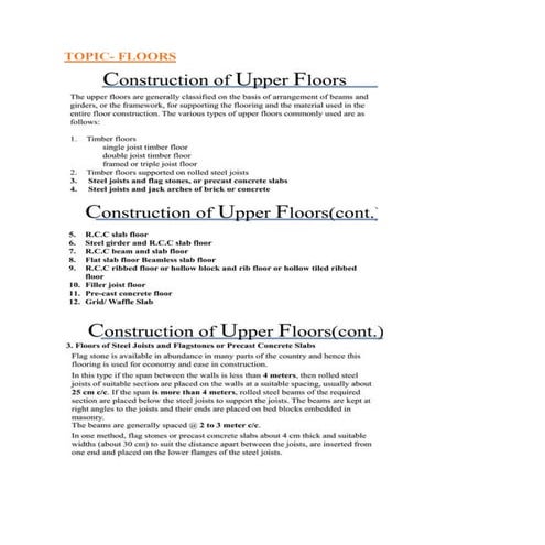 Note on FLOORS (BUILDING TECHNOLOGY).pdf