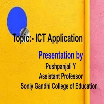 Topic- ICT Application | PDF