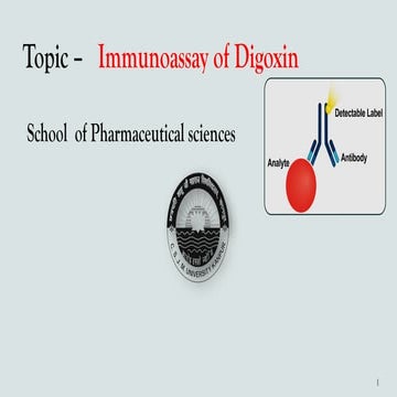 overview of Immunoassay-of-Digoxin and recent advances | PPTX