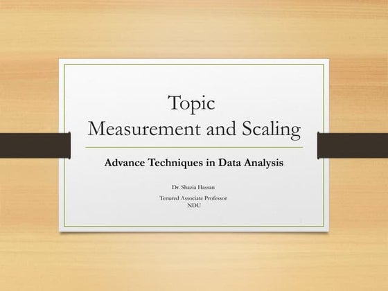 Types of Scales and Scaling Techniques | PPTX | Science