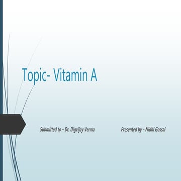 Topic vitamin a | PPT