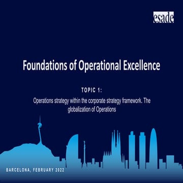 Topic 1. Operations Management within the Corporate Strategy Framework ...