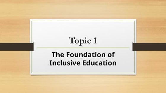 Inclusive education ppt | PPT