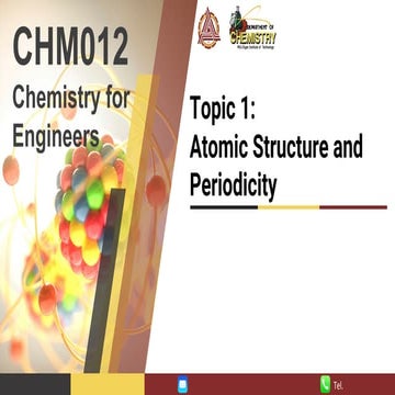 TOPIC 1 : Atomic Structure and periodicity | PDF