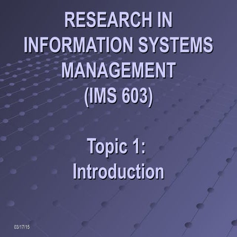 Topic 1 introduction | PPT