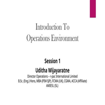 Introduction to Operations management & History | PPTX