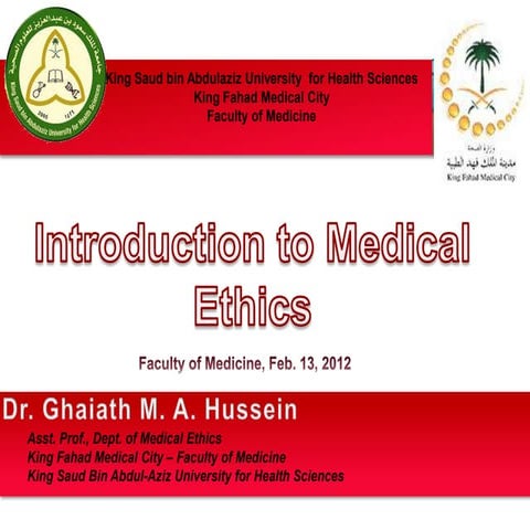 Introduction to medical ethics | PPT