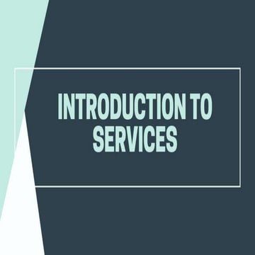 Topic 1 introduction to services | PPTX | Information Services Industry ...