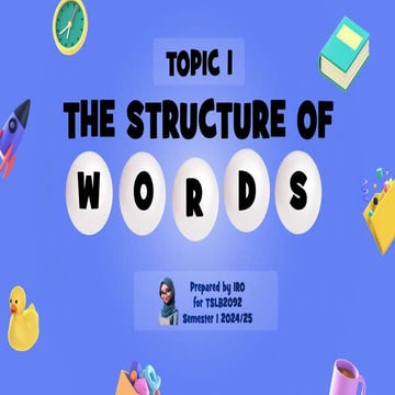 THE STRUCTURE OF WORDS - Content & Function Words | PDF