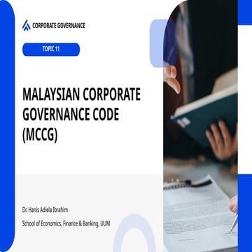 Malaysian Code on Corporate Governance (MCCG) | PDF