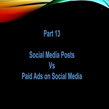 Topic 12-13 Social Media Posts Vs Paid Ad .ppt