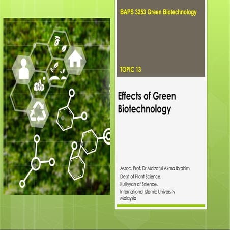 Green biotechnology | PPTX