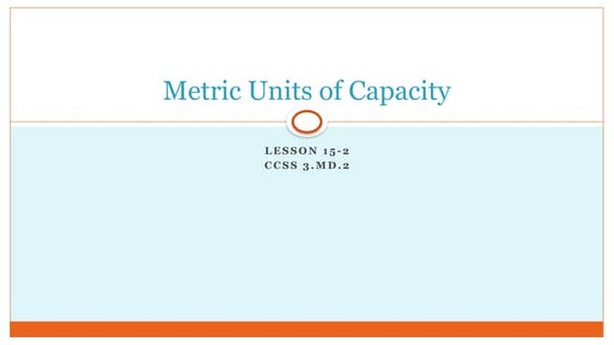 LIQUID-CAPACITY MEASURE-LITER-MILLILITER.pptx | Chemistry | Science