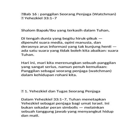 bab 16 : Ketika aku diam , mereka binasa | DOCX