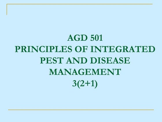 Lec. 15. Pests - Definition - Categories, Causes for outbreak of pests ...