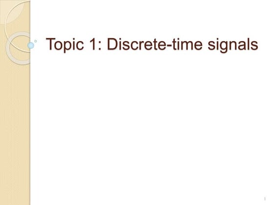 1. elementary signals | PPTX